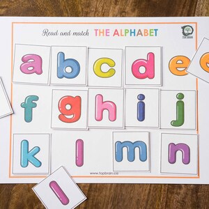 Alphabet Matching Busy Binder, Quiet Book, Alphabet Worksheet, Toddler ...
