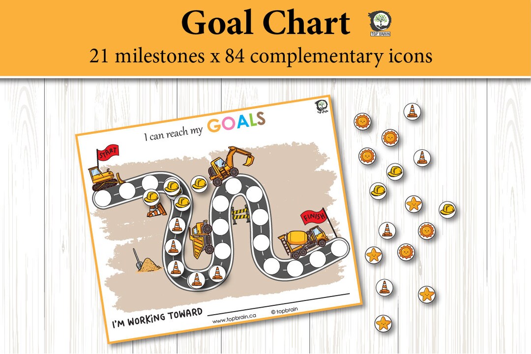 Monthly Goal Chart, Kids Printable Rewards Chart, Chore Tracker ...
