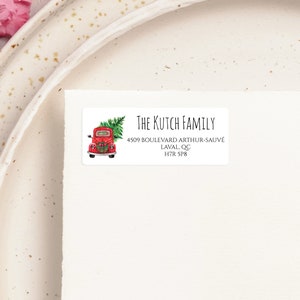 Personalized Christmas Return Address Labels, Holiday Address Stickers ...