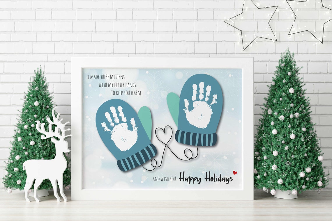 Mitten Poem Handprints Footprints Art Craft, Baby Toddler Kids Art ...