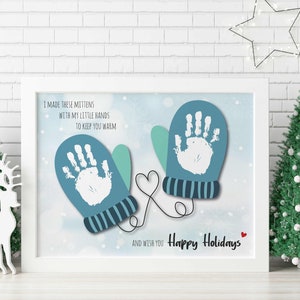 Mitten Poem Handprints Footprints Art Craft, Baby Toddler Kids Art ...