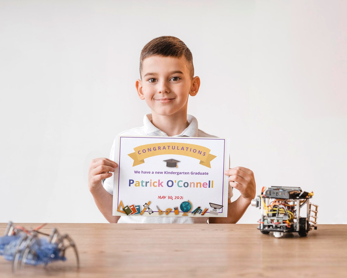 Editable Preschool Kindergarten Graduation Sign Printables | Etsy