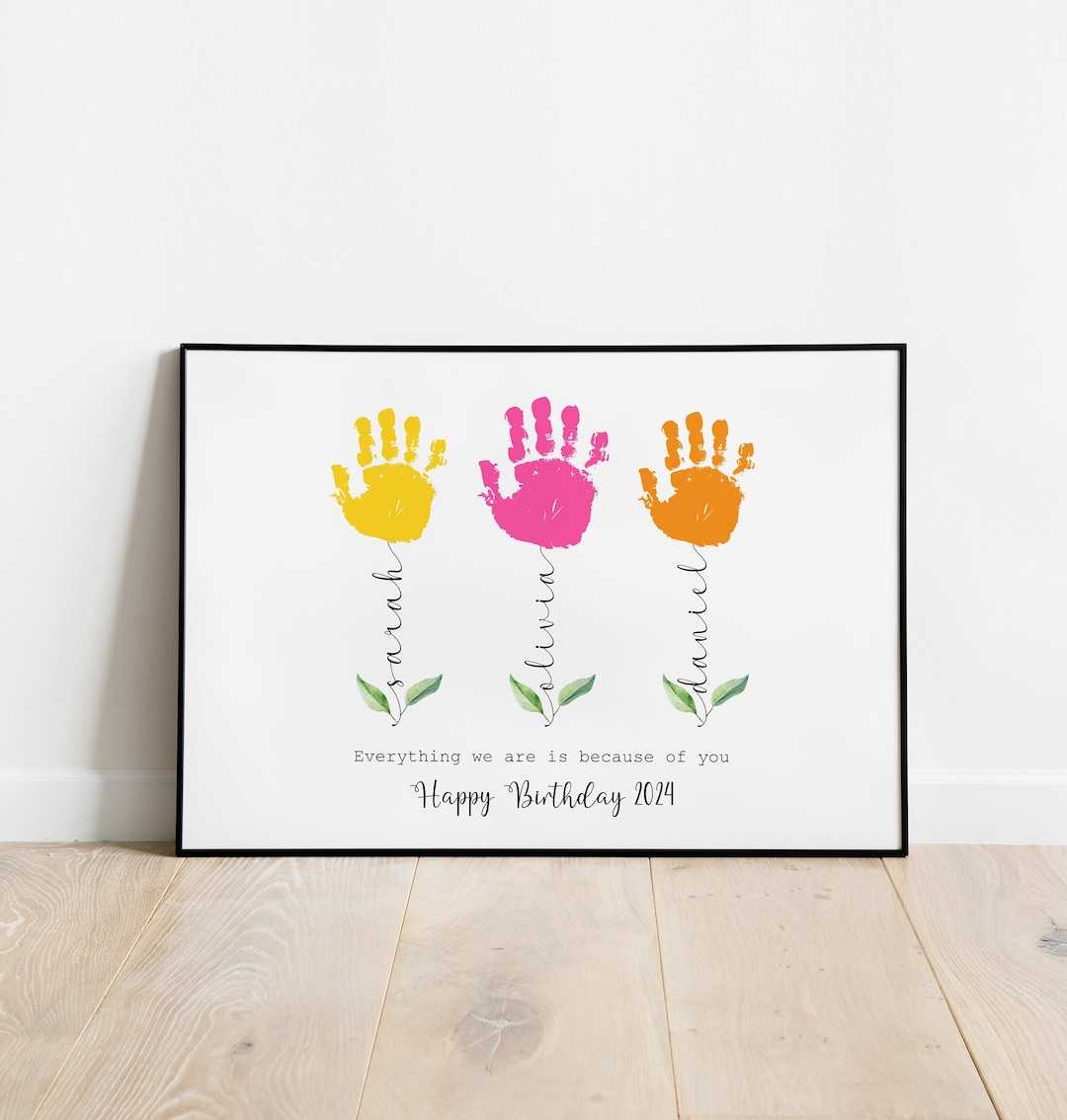 Personalized Mom Handprint Gift for Mother's Day or Birthday. Flower ...