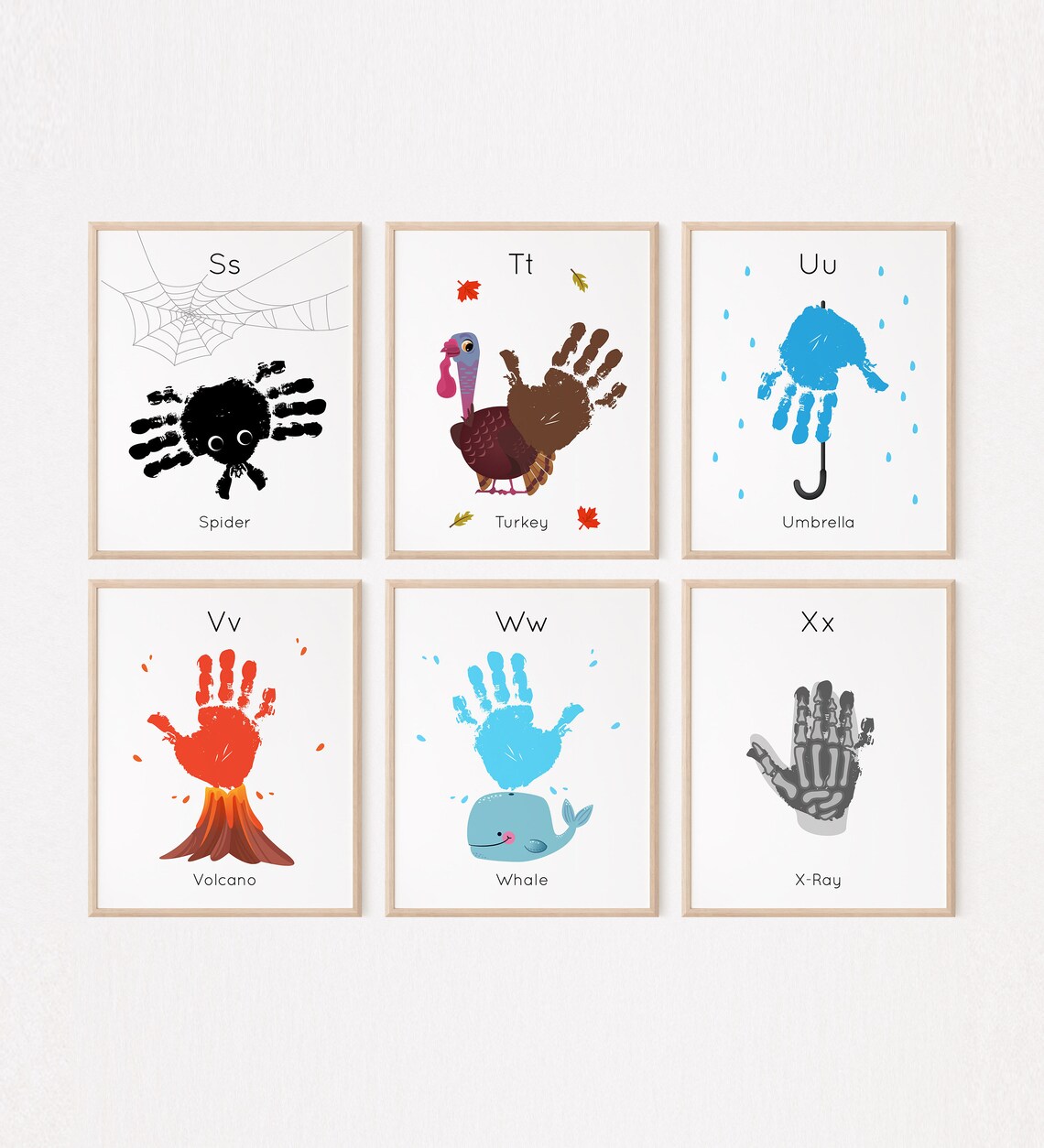 Alphabet Handprint Art Craft for Kids Handprint Art - Etsy Canada