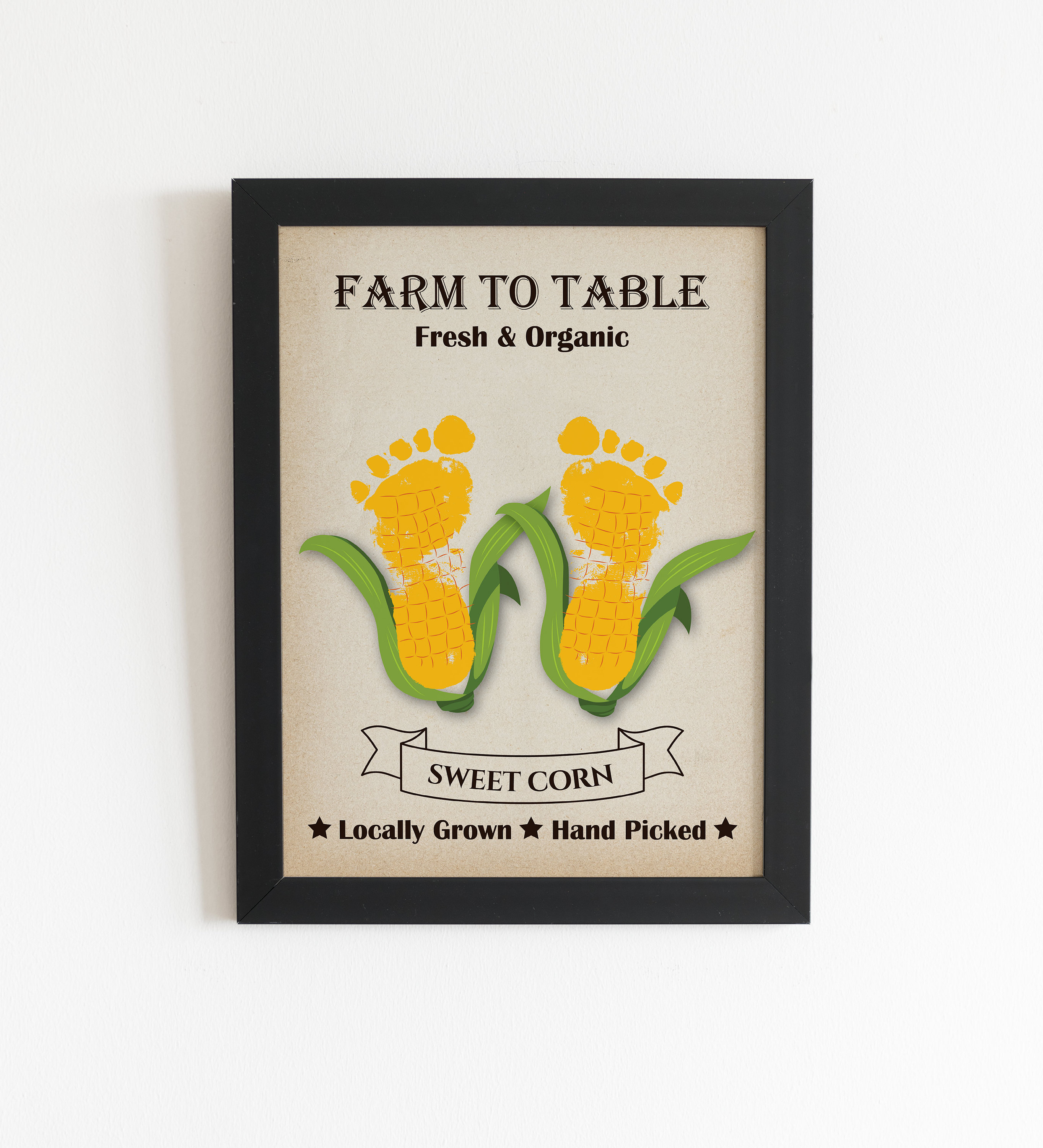 Farmers Market Handprint Footprint Art Craft, Kids Handprint Art, Farm ...