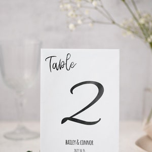 Printable Table Numbers, Editable Wedding Table Number Cards Template ...