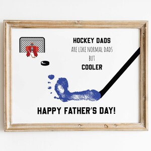 Fathers Day Gift, Gift for Dad, Fathers Day Ice Hockey Handprint ...