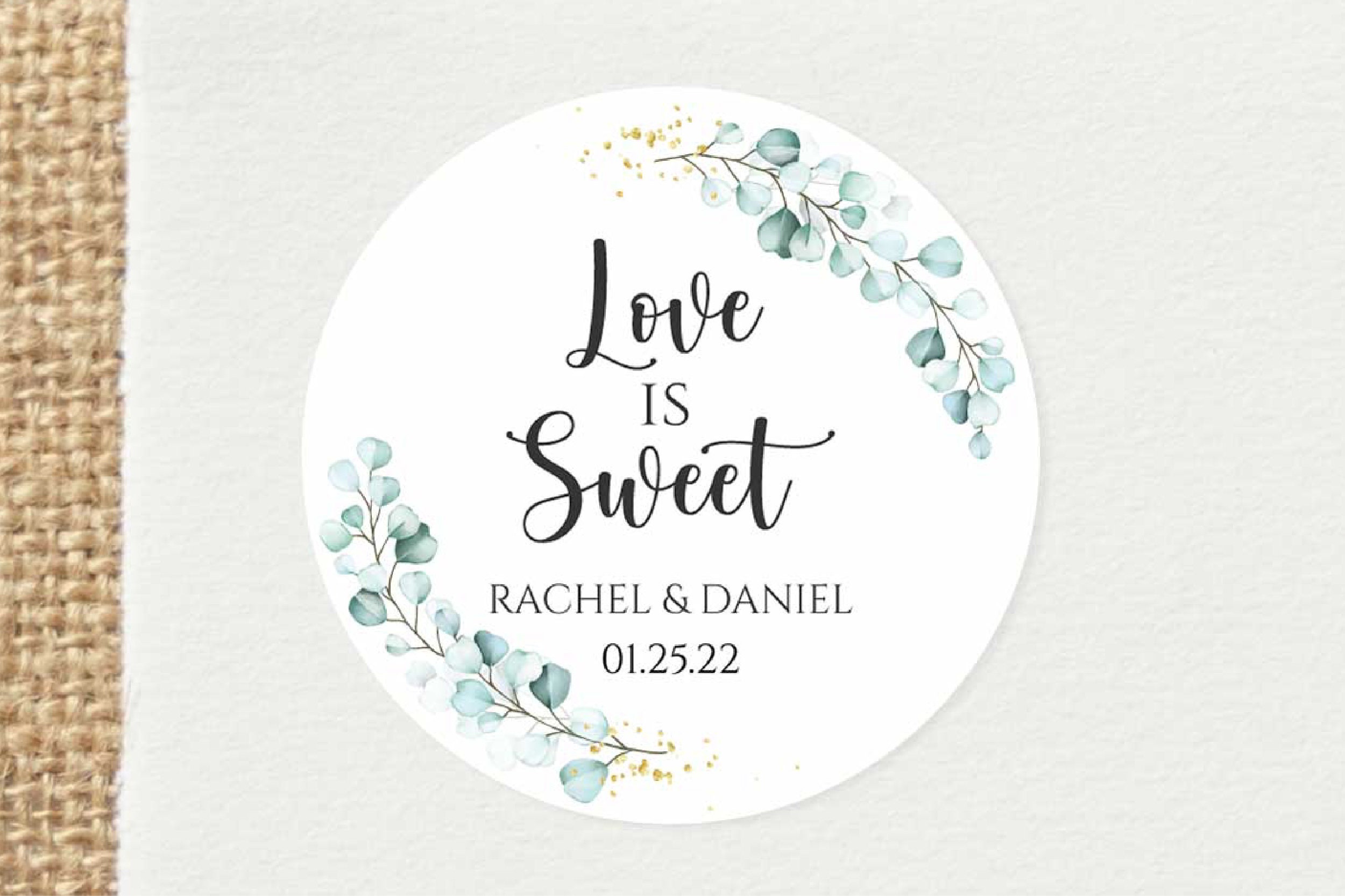 Wedding Favor Custom Stickers Round Wedding Stickers Wedding | Etsy