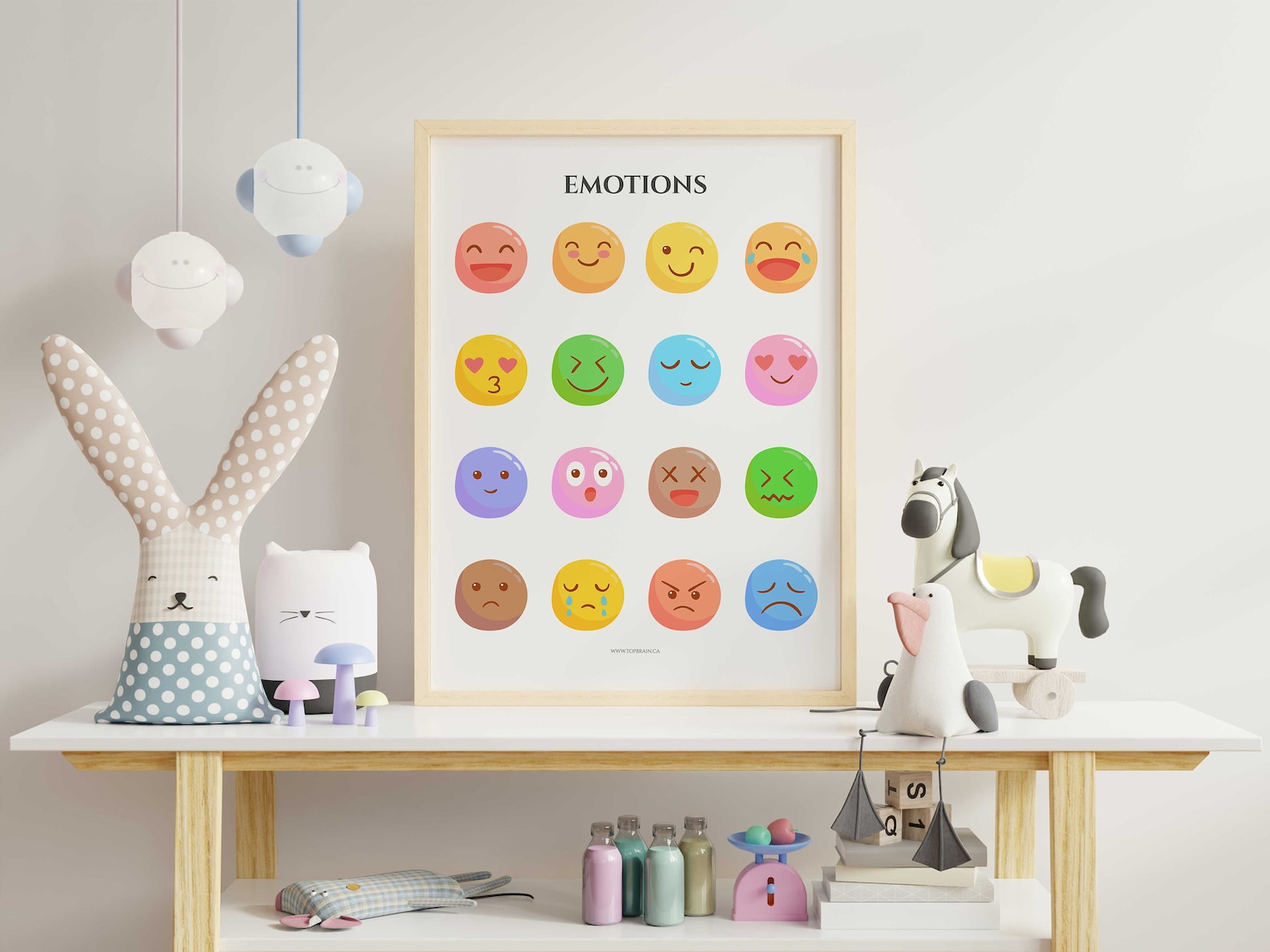Emotions & Feelings Educational Wall Art Poster Playroom | Etsy