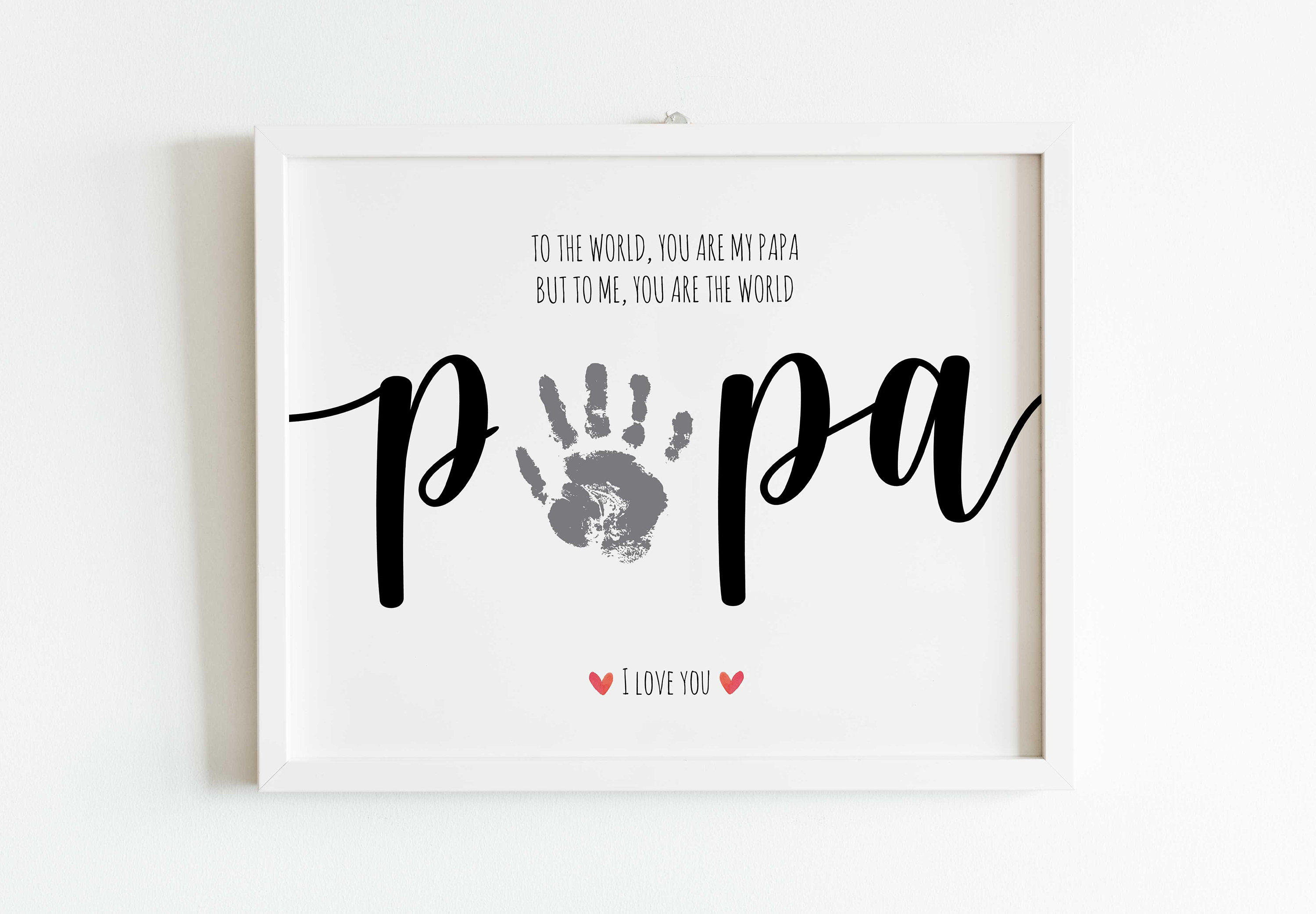 PAPA Handprint Footprint Art Craft Father's Day Gift for - Etsy