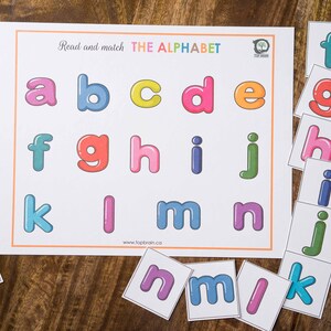 Alphabet Matching Busy Binder, Quiet Book, Alphabet Worksheet, Toddler ...