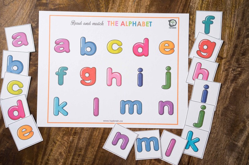 Alphabet Matching Printable, Alphabet Worksheet, Toddler Activities ...