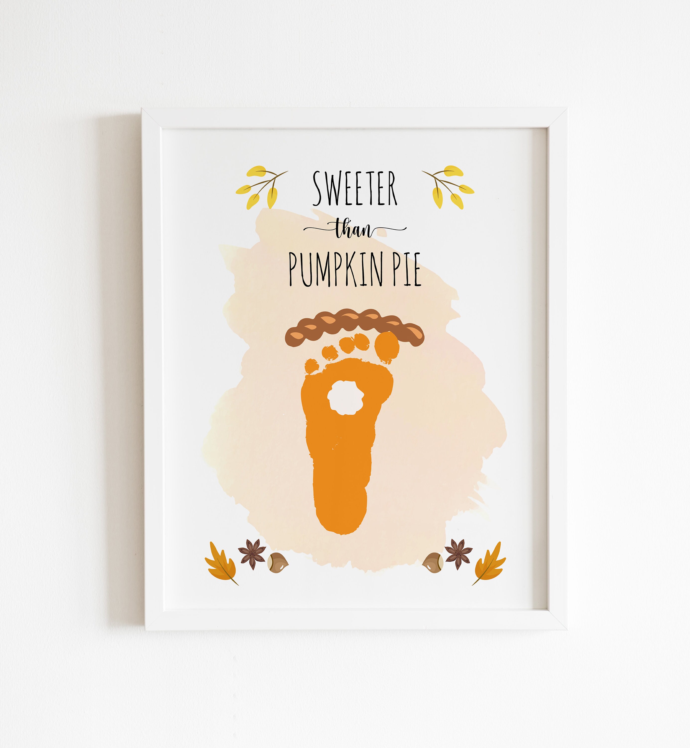Sweeter Than Pumpkin Pie, Footprint Art Craft, Handprint Thanksgiving ...