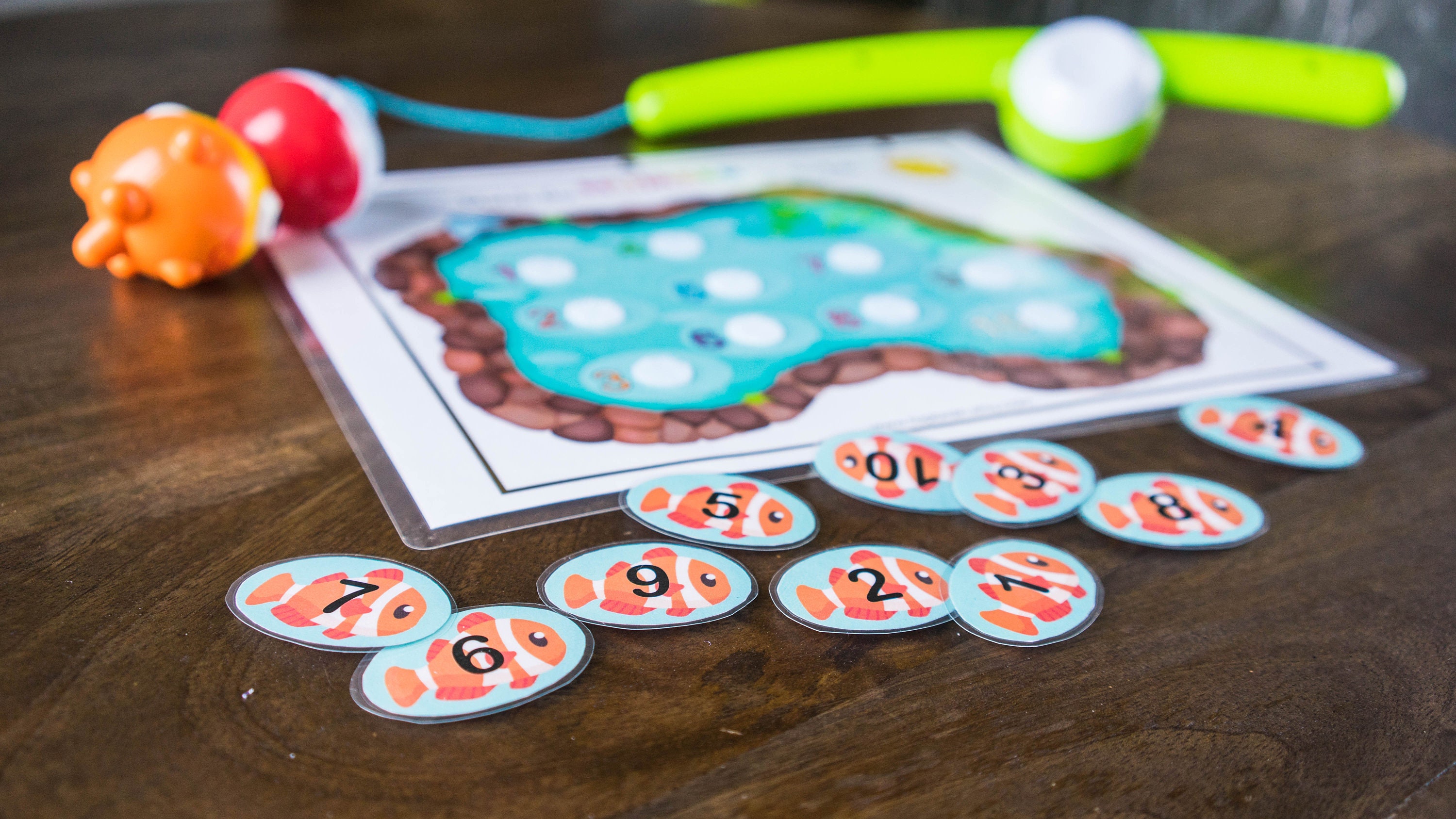 Preschool Worksheets Fishing Toddler Activities Number | Etsy