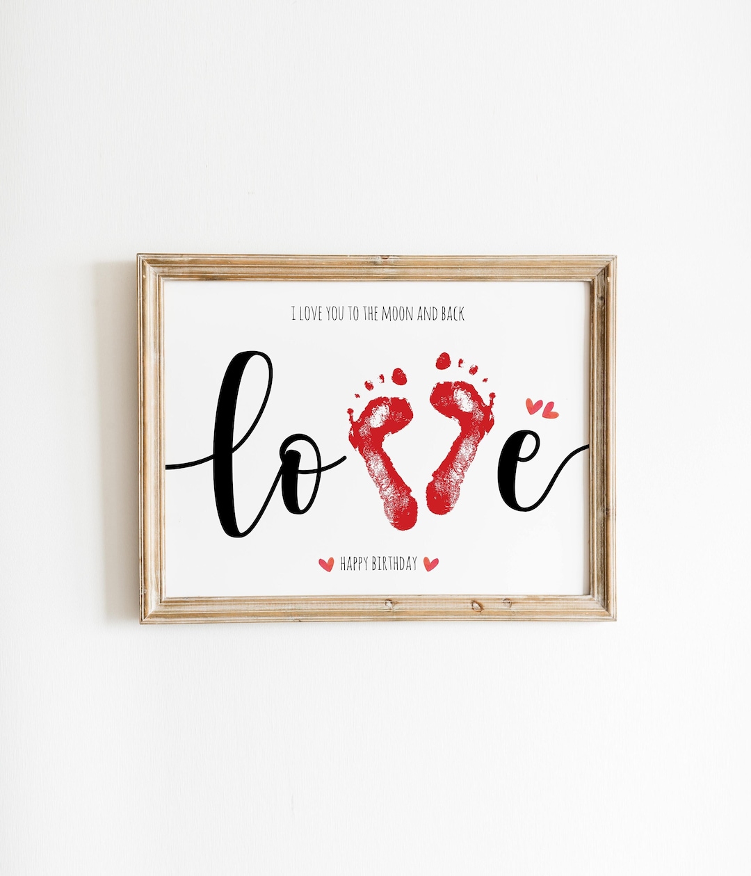 Love Happy Birthday Handprint Footprint Art Craft, Dad Birthday ...