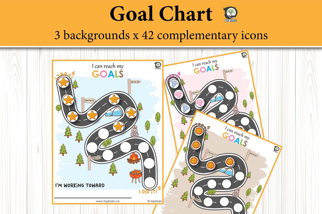 Goal Chart, Kids Printable Rewards Chart, Chore Tracker, Sticker Chart ...