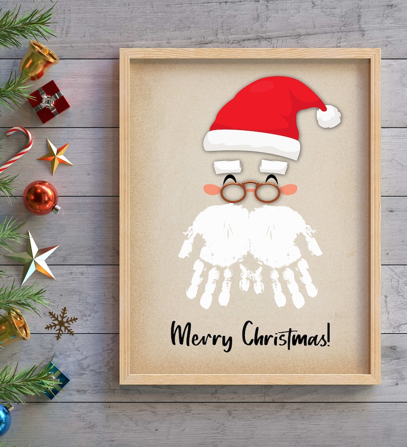 Christmas Handprint Footprint Art Craft Set of 4 Christmas - Etsy