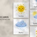 12 Weather Cards, Weather Flashcards, INSTANT DOWNLOAD, Toddler Weather ...