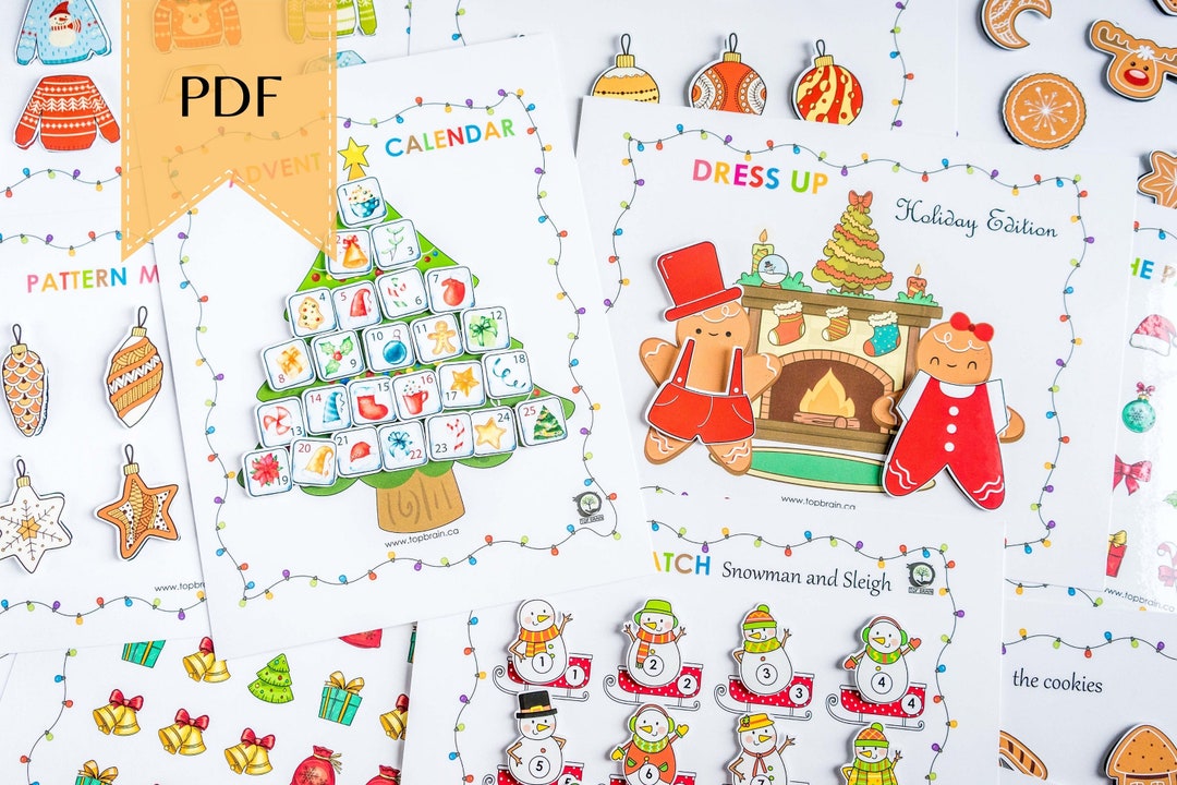 Christmas Busy Book Mega Bundle Printable PDF With 12 Activities ...