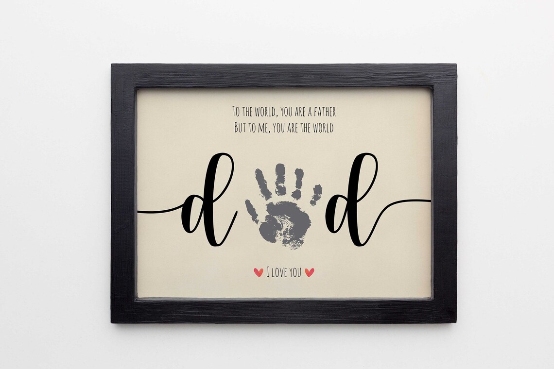 Fathers Day Handprint Art Handprint Art For Dad Etsy