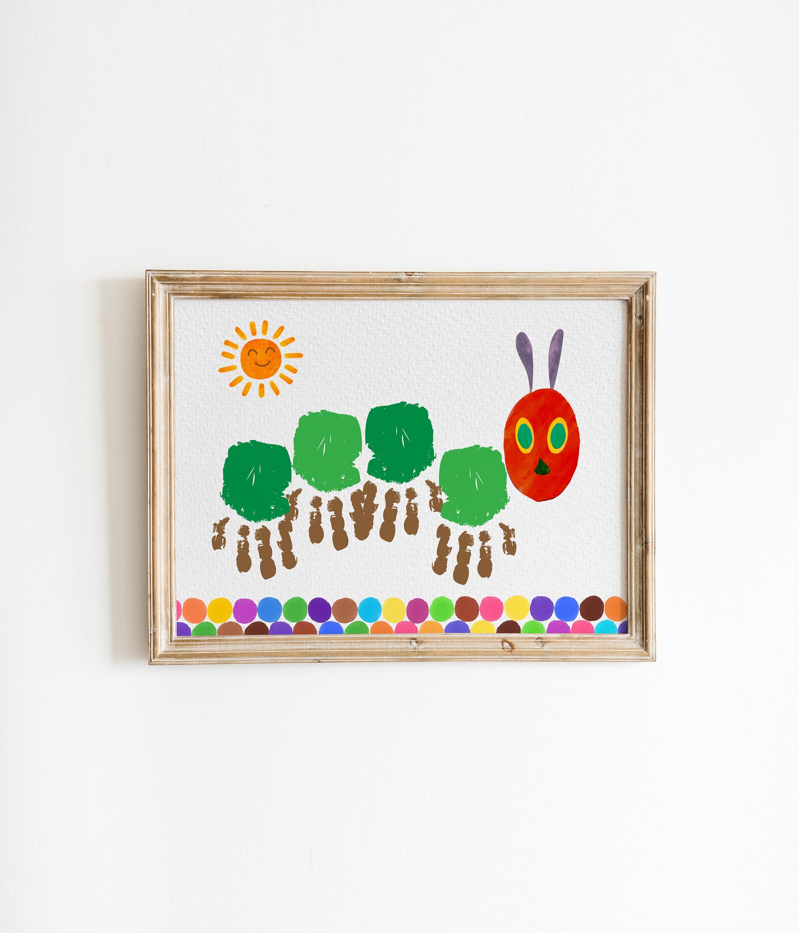 The Hungry Caterpillar, Handprint Footprint DIY Art Craft, Kids Toddler ...