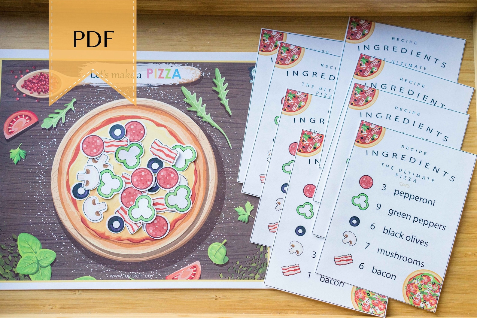 Pizza Counting Toddler Busy Book Montessori Busy Book - Etsy