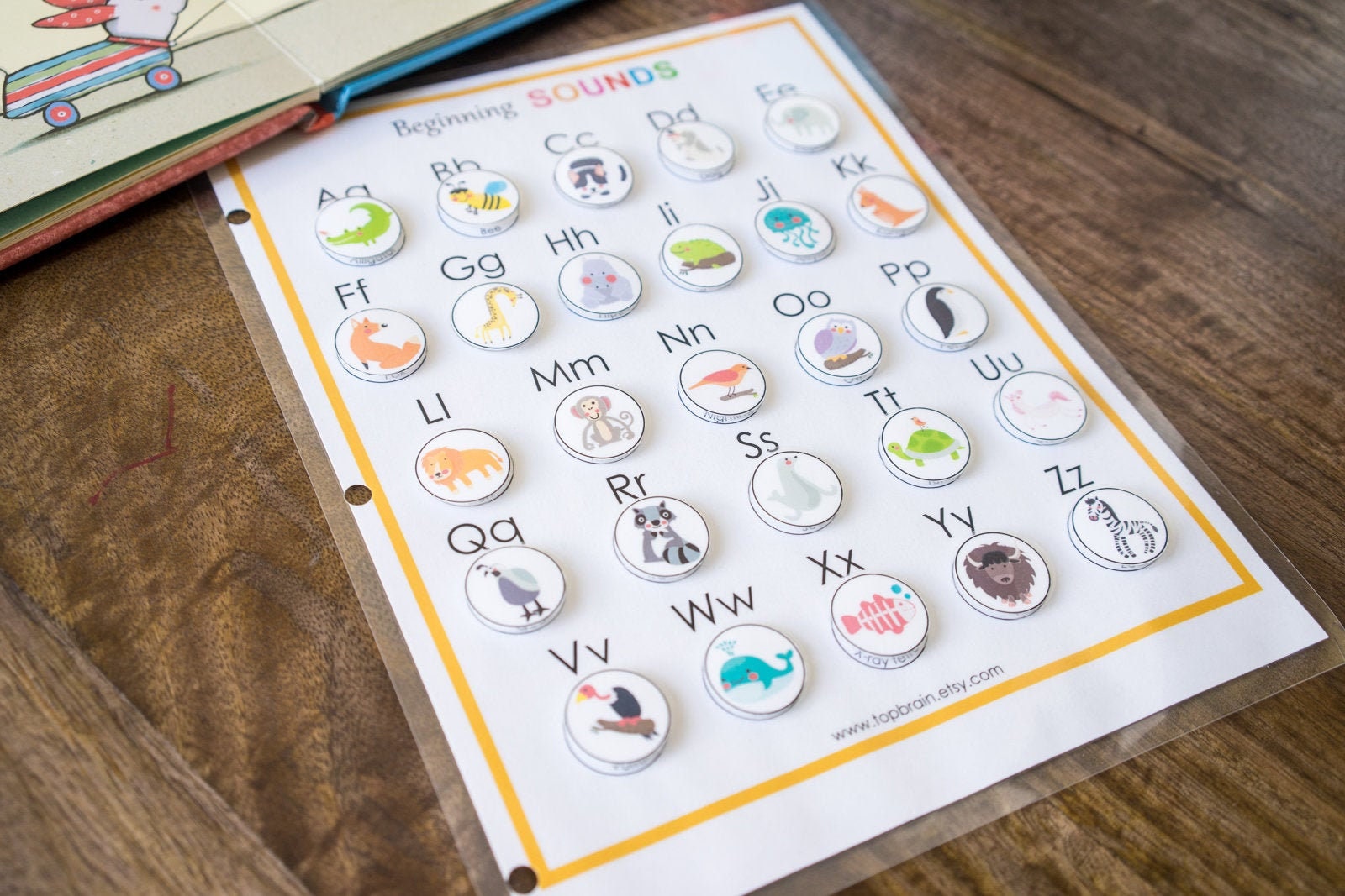 Animal Alphabet Beginning Sound Printable Alphabet Busy Book - Etsy Canada