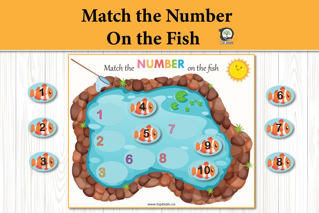 Preschool Worksheets Fishing, Toddler Activities Number Counting, Busy ...