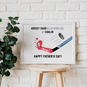 Fathers Day Gift, Gift for Dad, Fathers Day Ice Hockey Handprint ...