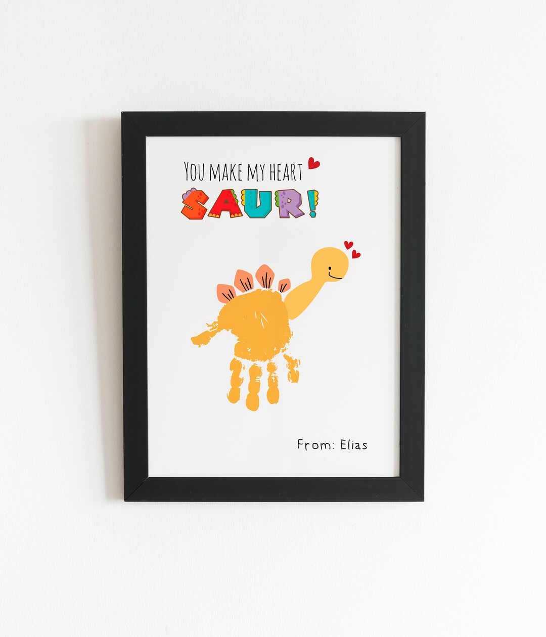 Dinosaur Handprint Art Craft, Mom Dad Birthday Gift, Christmas Gift for ...
