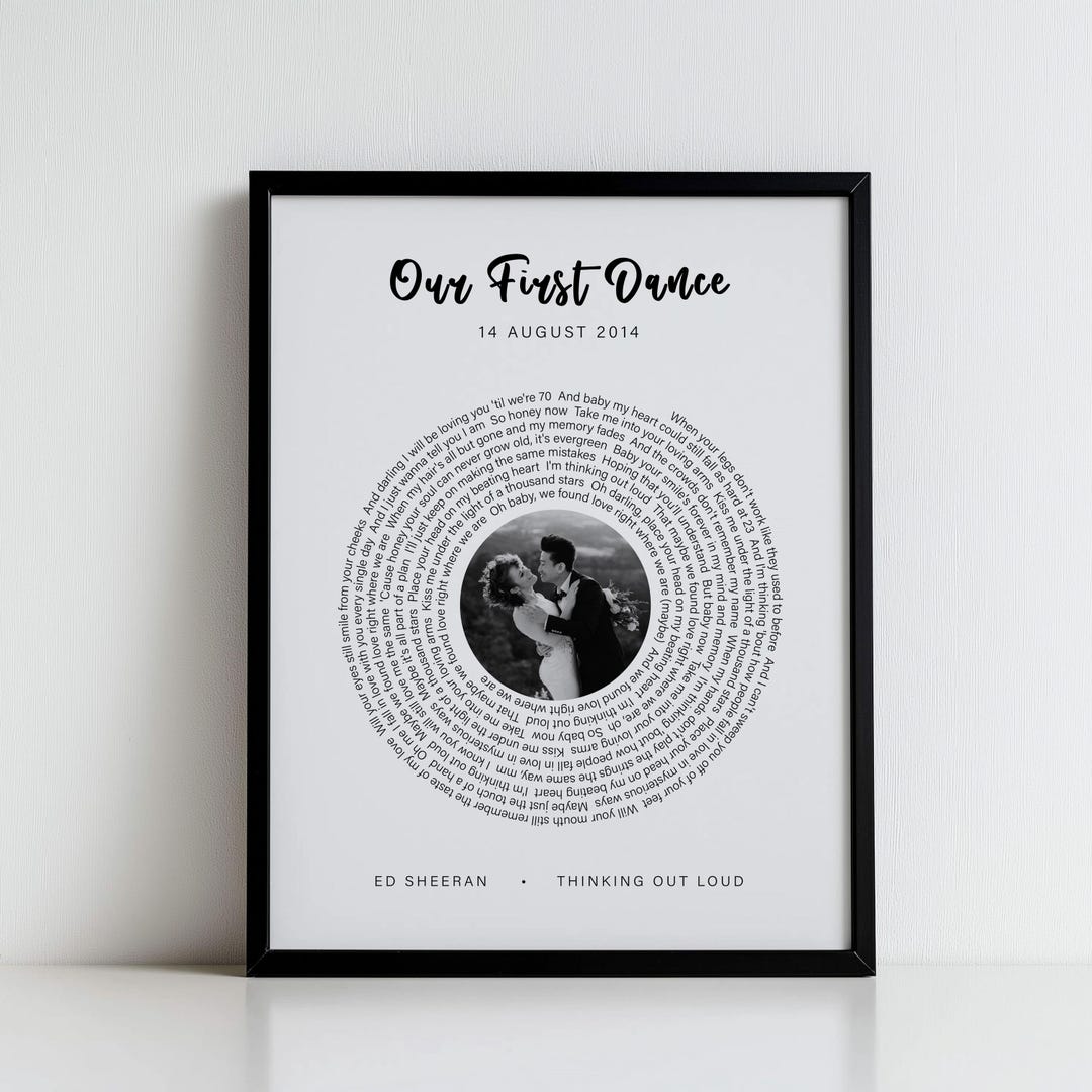 Song Lyric Card Perfect for Wedding, Anniversary Card, Christmas Card ...