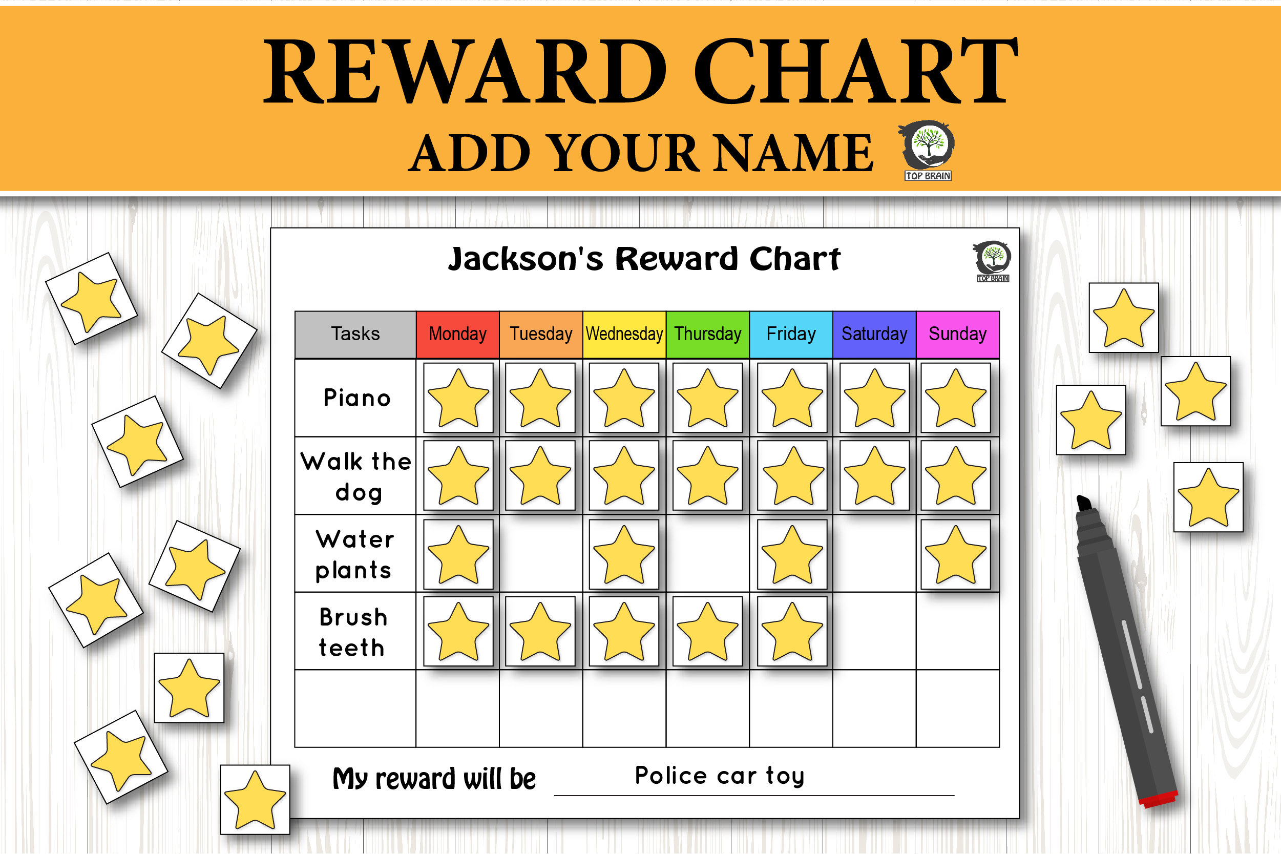 Kids Reward Chart Child Responsibility Chart Behavior Chart - Etsy Canada