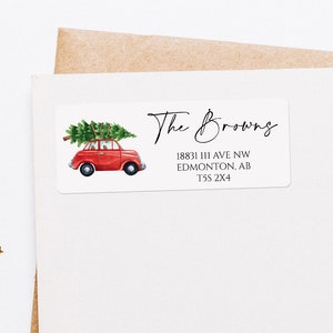 Personalized Christmas Return Address Labels, Holiday Address Stickers ...