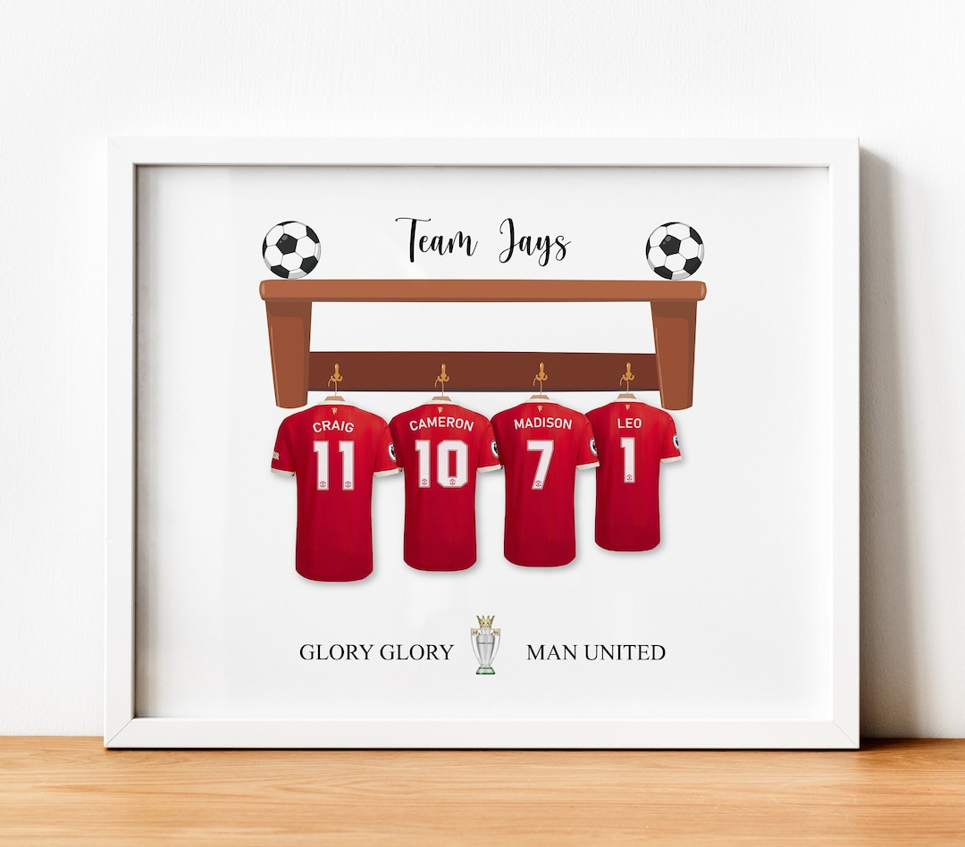 Personalized Gifts for Football Soccer Fans, Wall Decor Family Print ...