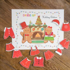 Dress up the Gingerbread Man Busy Book Activity Worksheet Printable PDF ...