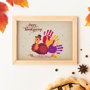 Happy Thanksgiving Handprint Art Craft, Kids Handprint Art Card ...