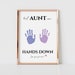 Best Aunt Ever Handprint Art, Personalized Gift (digital Download) - Etsy
