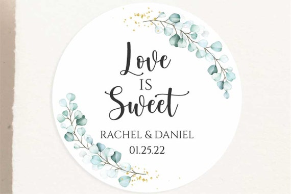 Wedding Favor Custom Stickers Round Wedding Stickers Wedding | Etsy