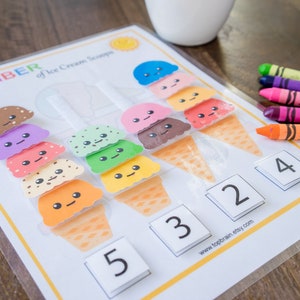 Ice Cream Toddler Busy Book: Montessori Inspired Learning With Counting ...