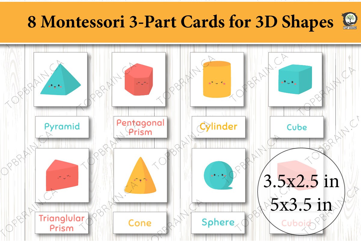 30 Shapes Flashcards Printable Montessori Toddler Printable | Etsy