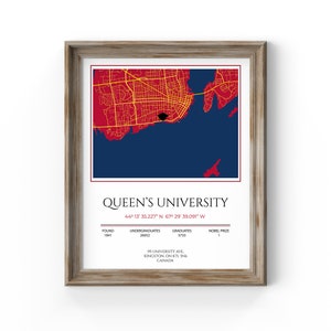 University of Guelph Map Print, University Graduation Gift, University ...