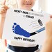 Hockey Dad Birthday Handprint Footprint Art Craft, DIY Baby Kids Card ...