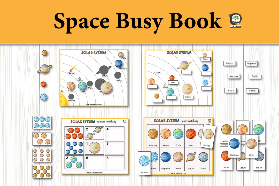 Solar System Space Busy Book, Toddler Activities, Busy Binder ...