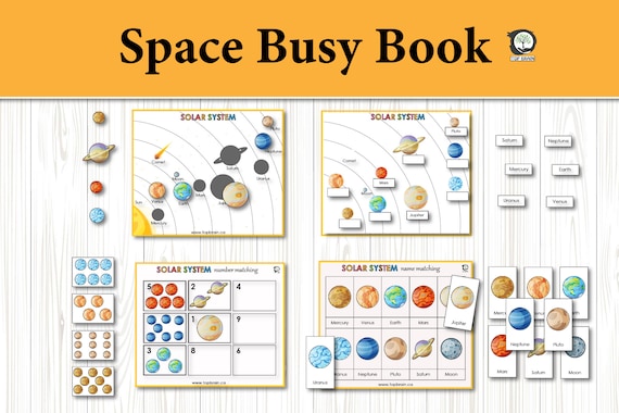 Solar System Space Busy Book Toddler Activities Busy Binder | Etsy