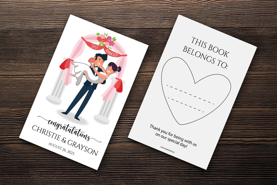 Personalized Wedding Activity Book for Kids, Kids Wedding Favours in ...