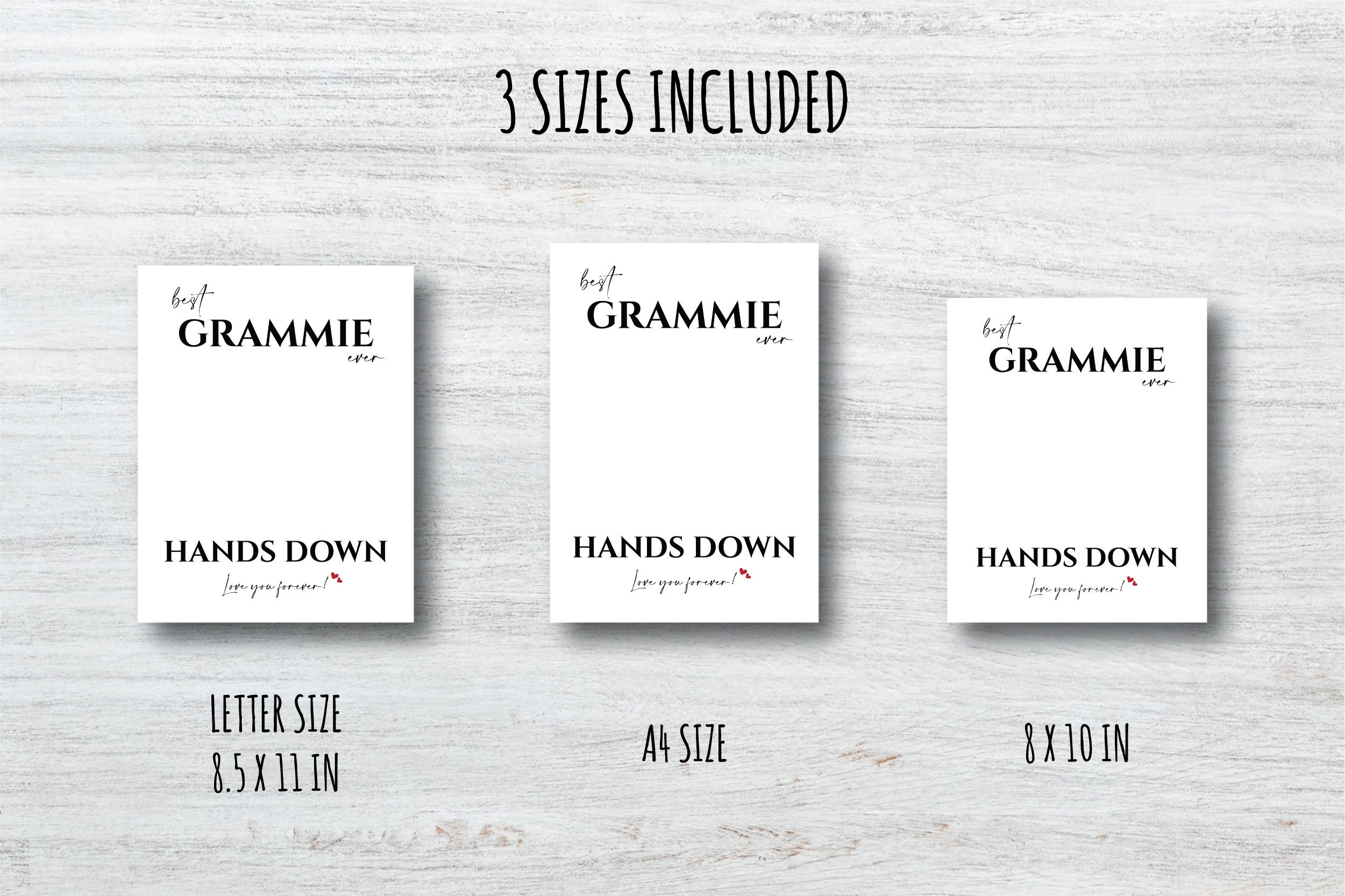 Best Grammie Ever Handprint Art, DIY Gift (digital Download) - Etsy