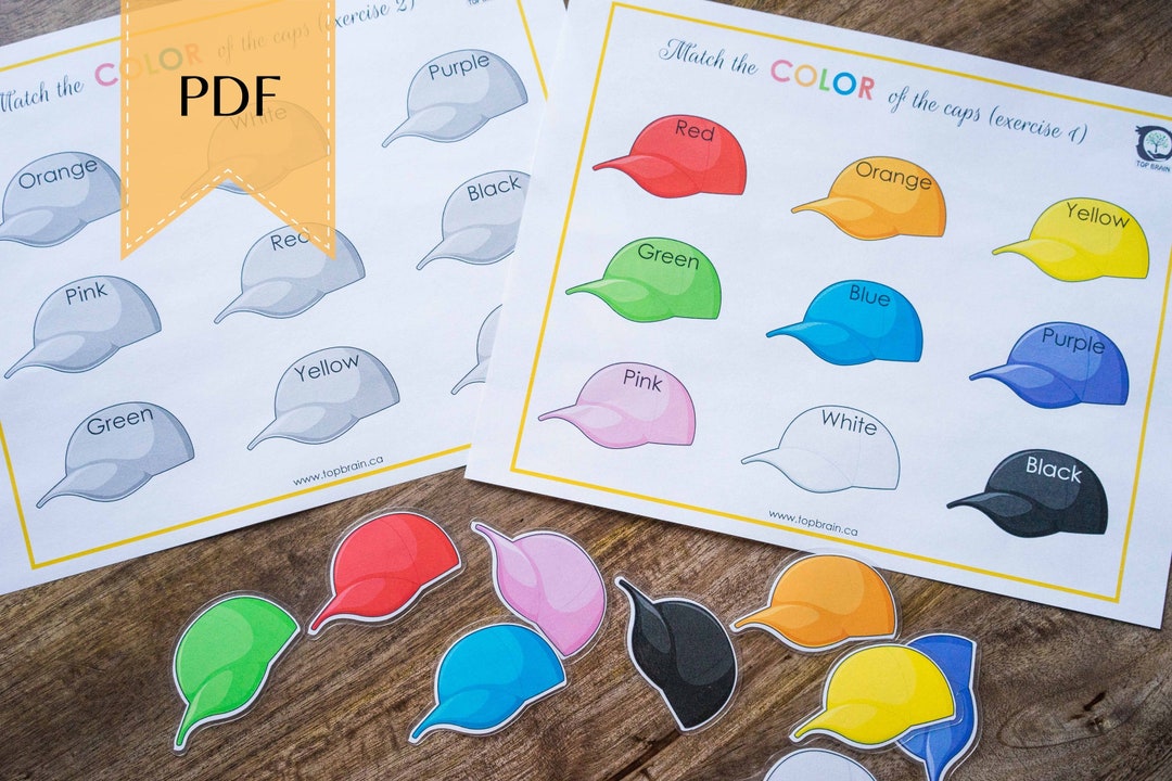 Cap Color Preschool Worksheets Printable, Preschool Curriculum ...