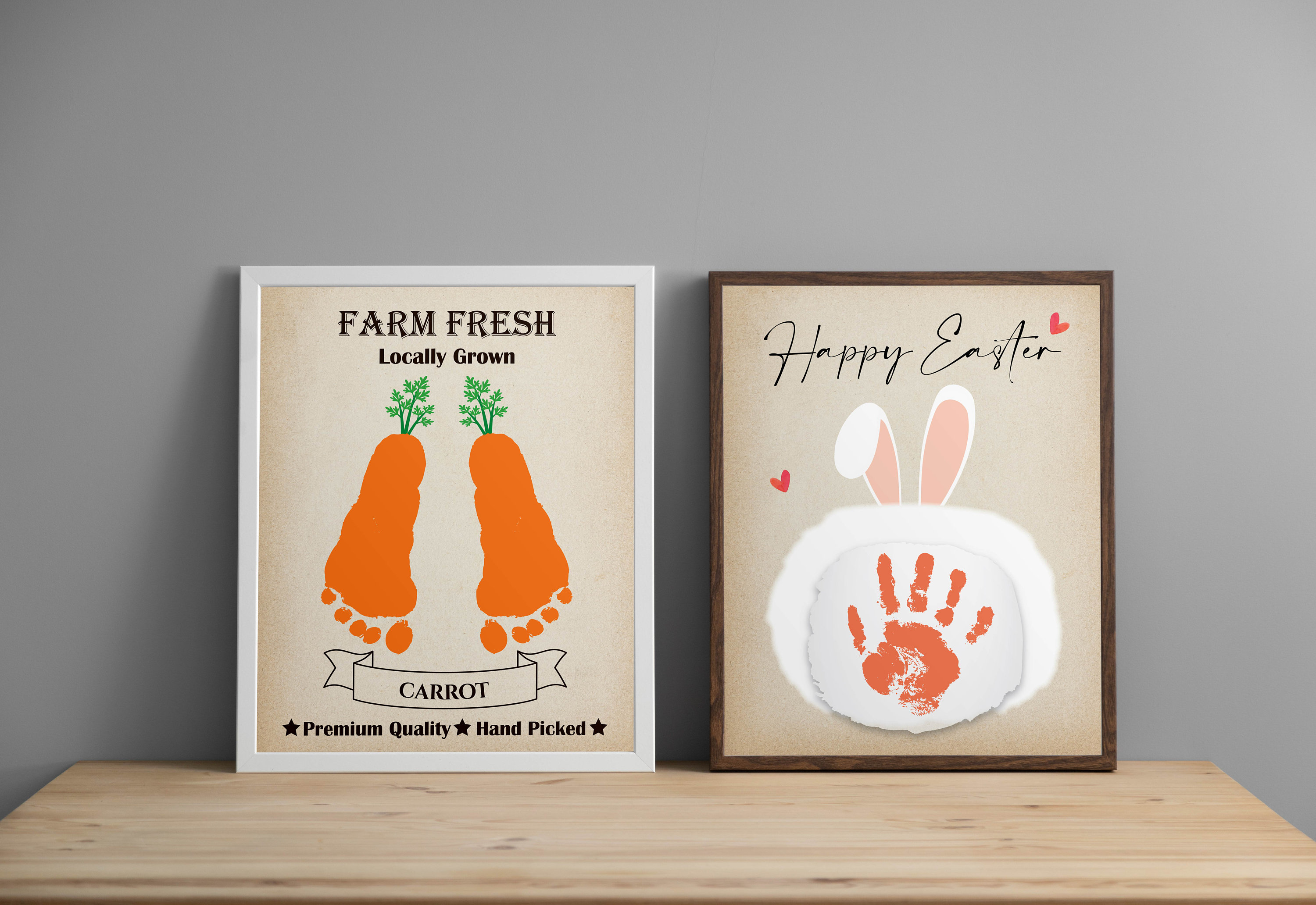 Bunny Chick Easter Handprint Footprint Art Craft Set of 6 + 1, Easter ...
