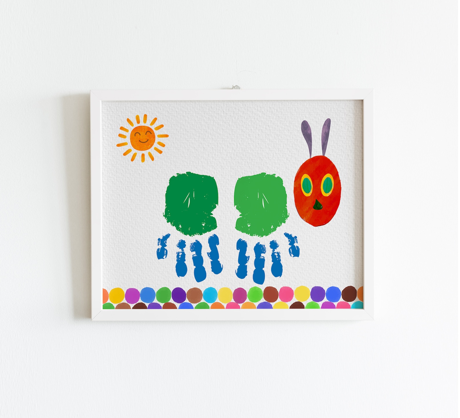 The Hungry Caterpillar, Handprint Footprint DIY Art Craft, Kids Toddler ...