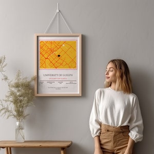 University of Guelph Map Print, University Graduation Gift, University ...